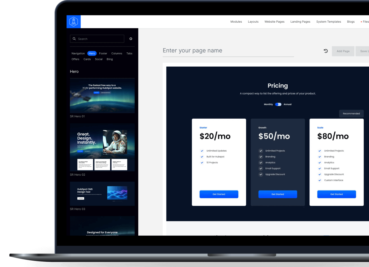Stunning HubSpot websites, effortlessly | Sprocket Rocket